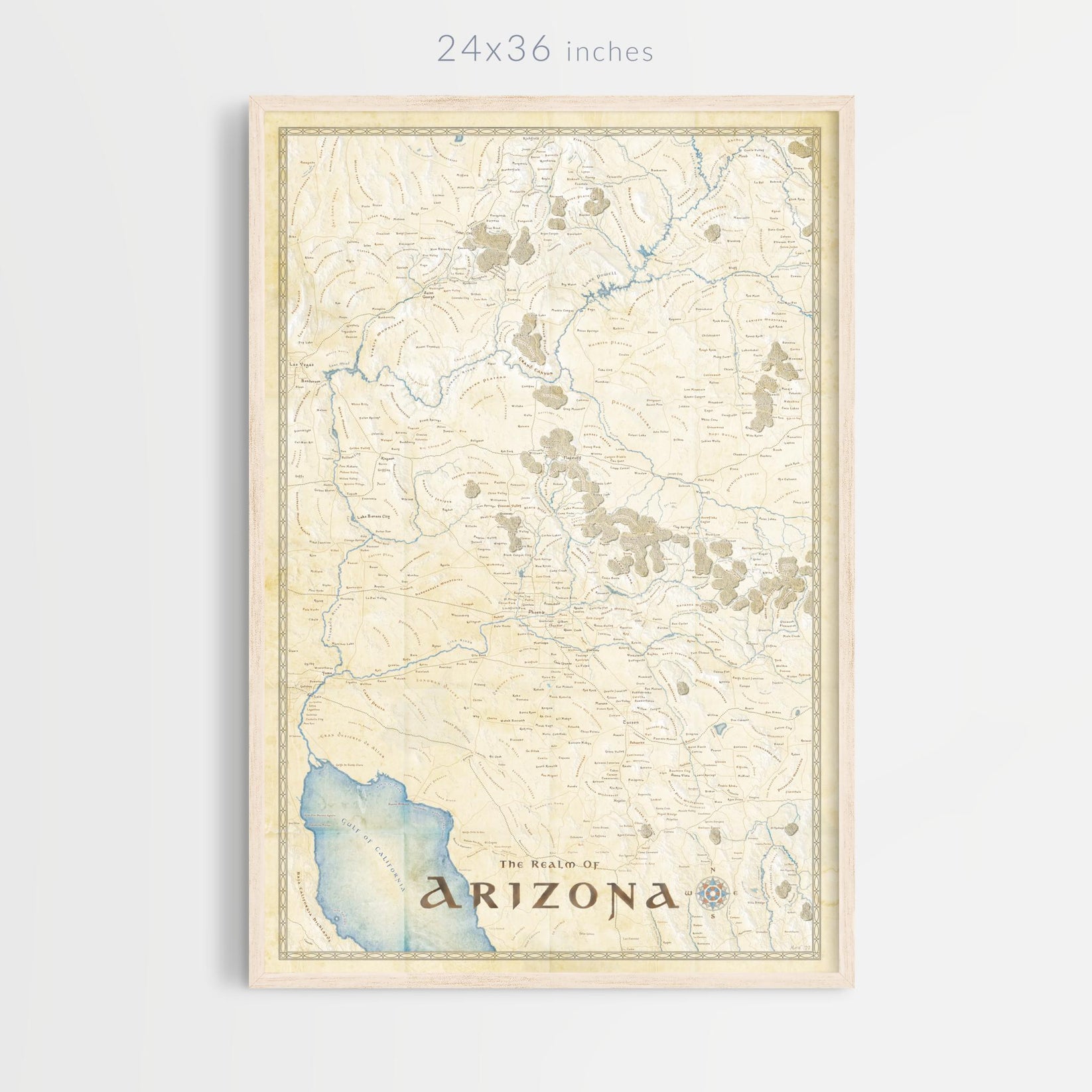 Arizona Fantasy Map Print – Maps of the Wild